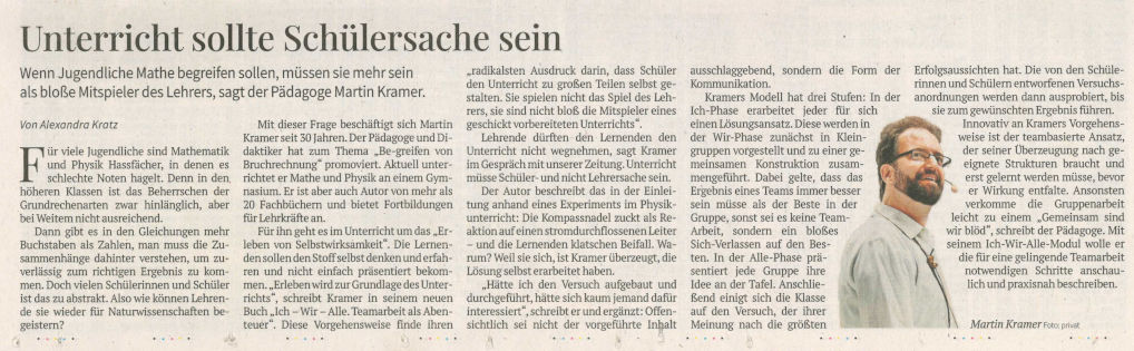 Martin Kramer | Unterricht als Abenteuer